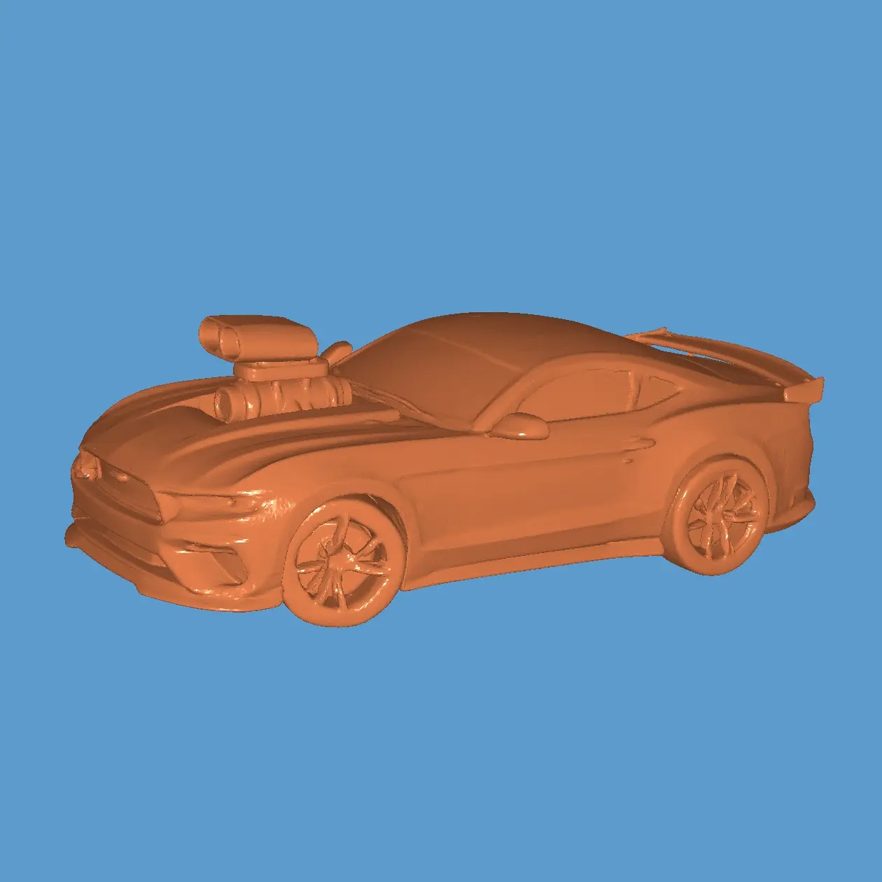3D Printer Files | 3MF File | supercharged mustang | Creality Cloud