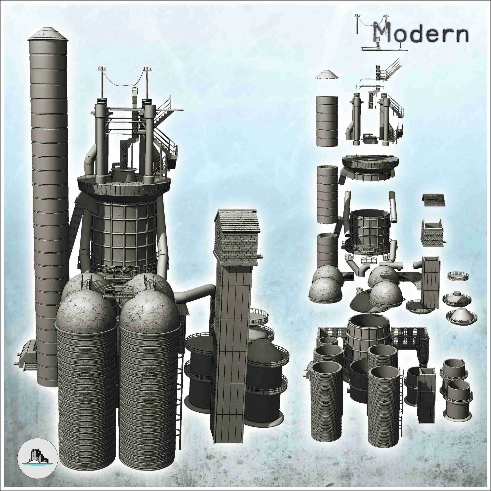 Industrial Design & Prototypes STL Download - Large modern industrial ...