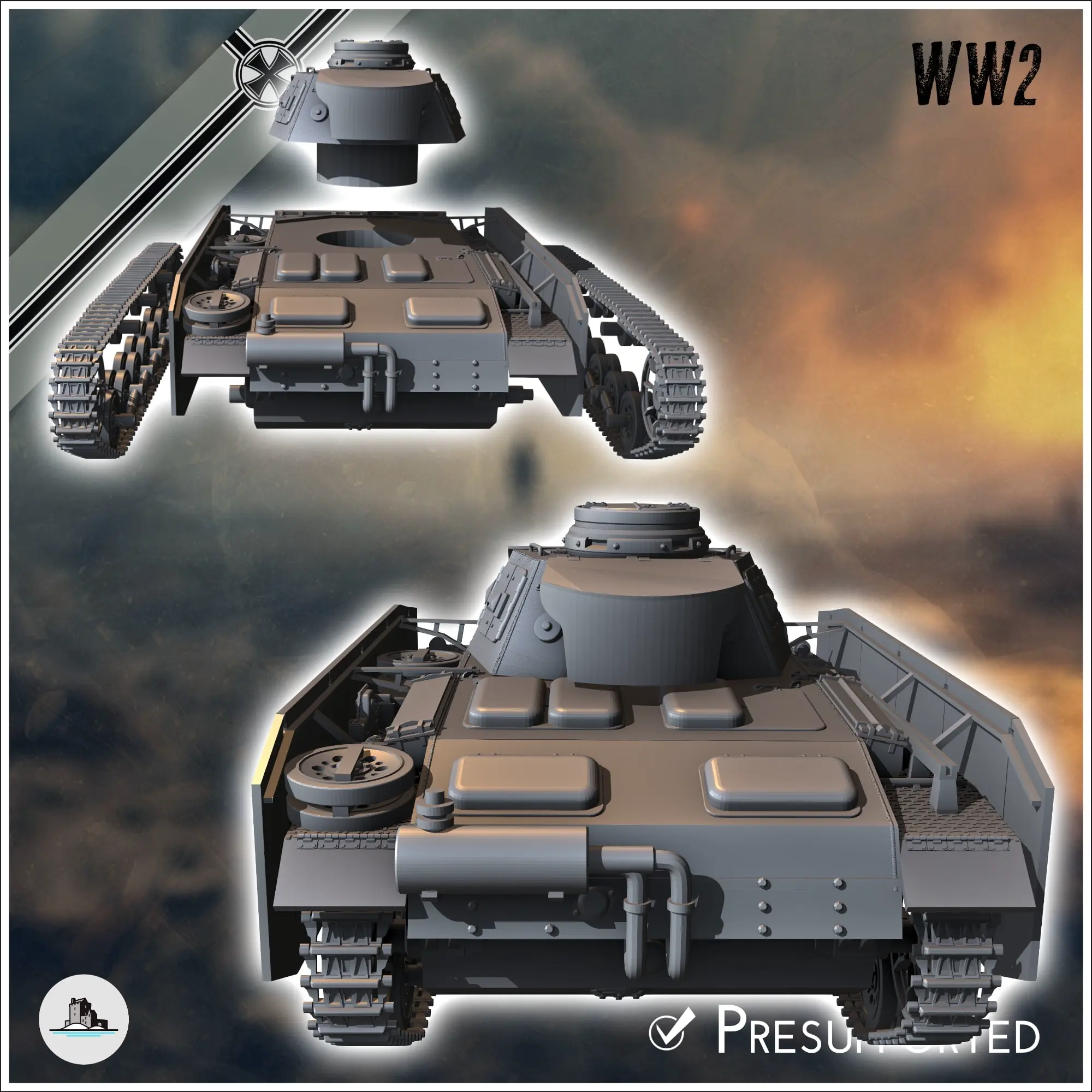 Panzer III Ausf. M Flammpanzer (Sd.Kfz. 141-3 ) - WW2 miniat | 3D ...