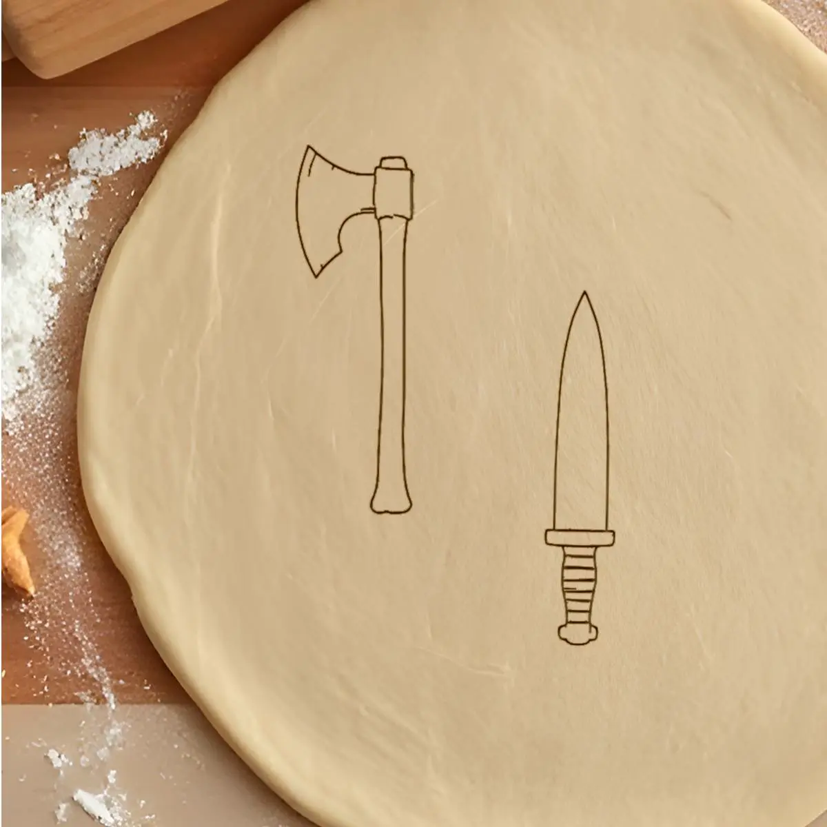 Other STL Download - Axe And Knife Cookie Cutter, Biscuit Cutterby OALPO