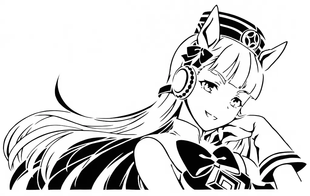 Free Digital Art STL Download - Uma Musume Pretty Derby stencil 2by SMT_M 🦊