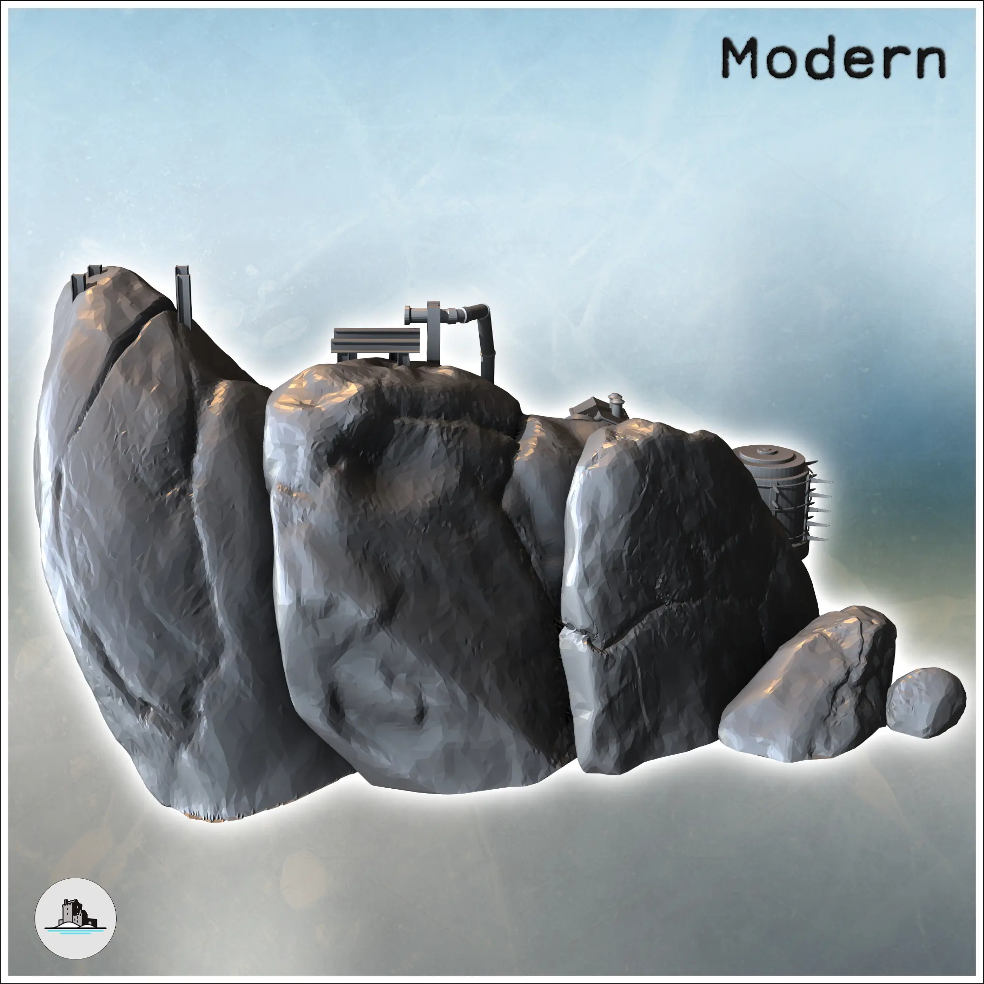 Other STL Download - Modern mine with extraction machines and a large ...