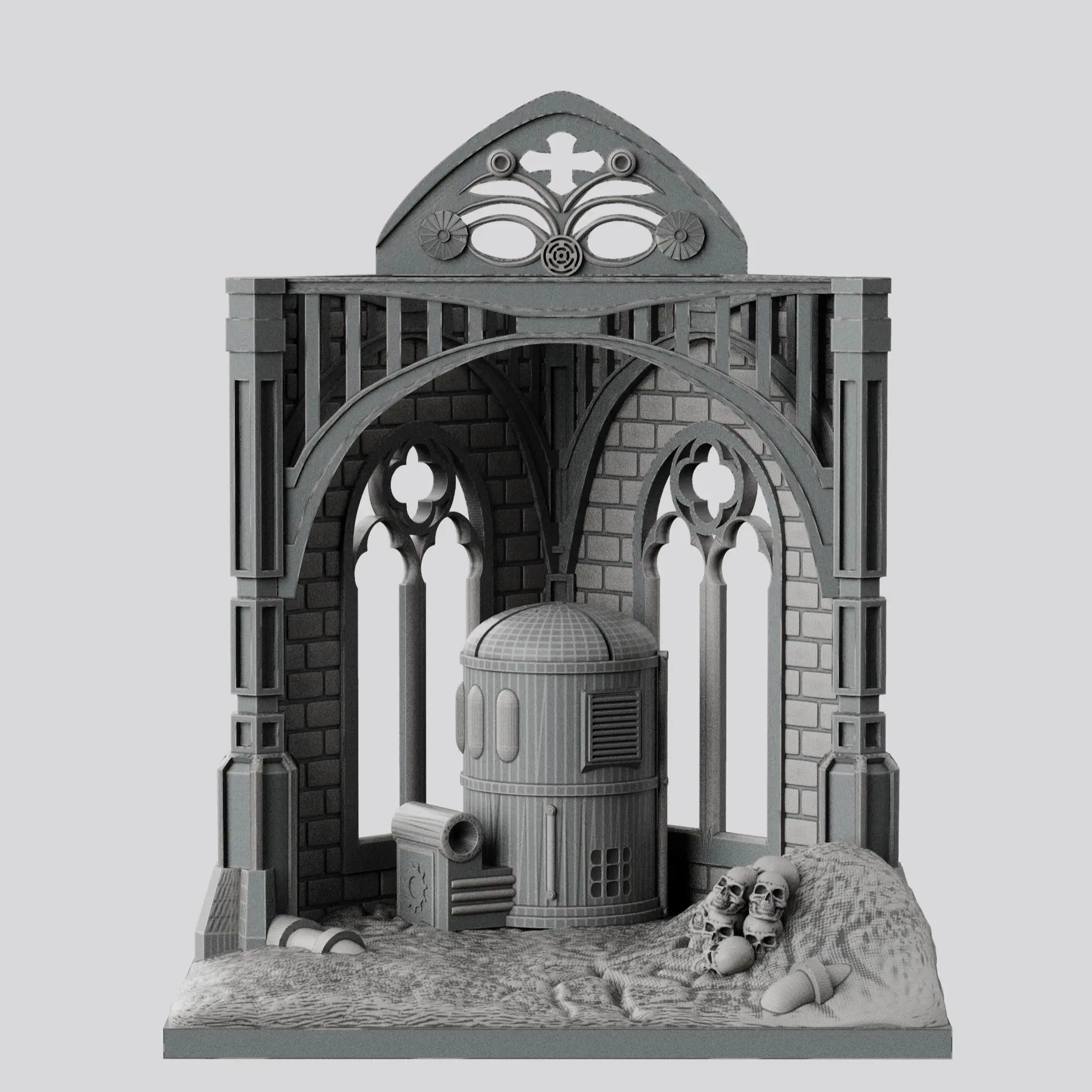3D Printer Files | 3MF File | Gothic Space Cathedral Miniature Base ...