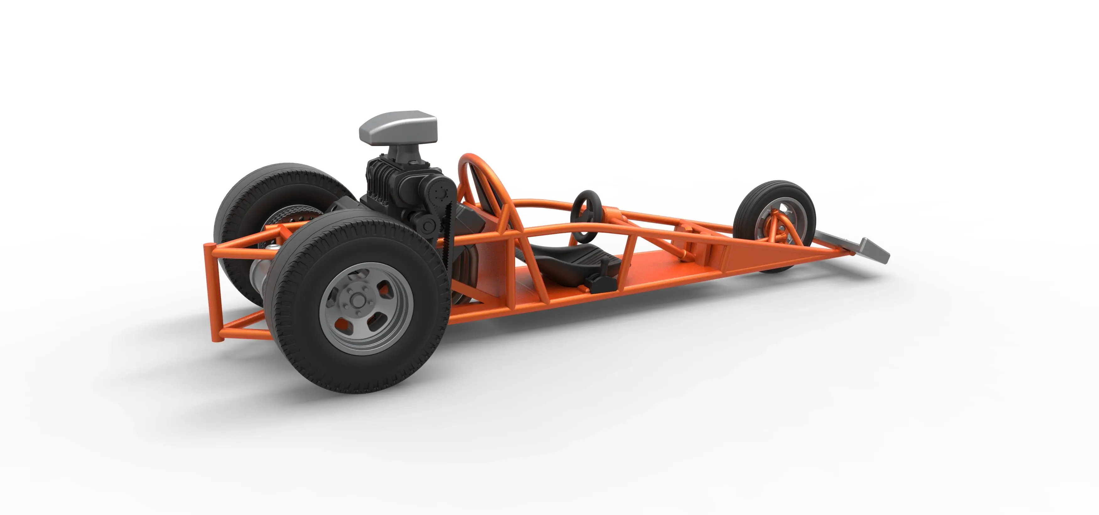 Vehicles & Machinery STL Download - Rear engine old school three ...