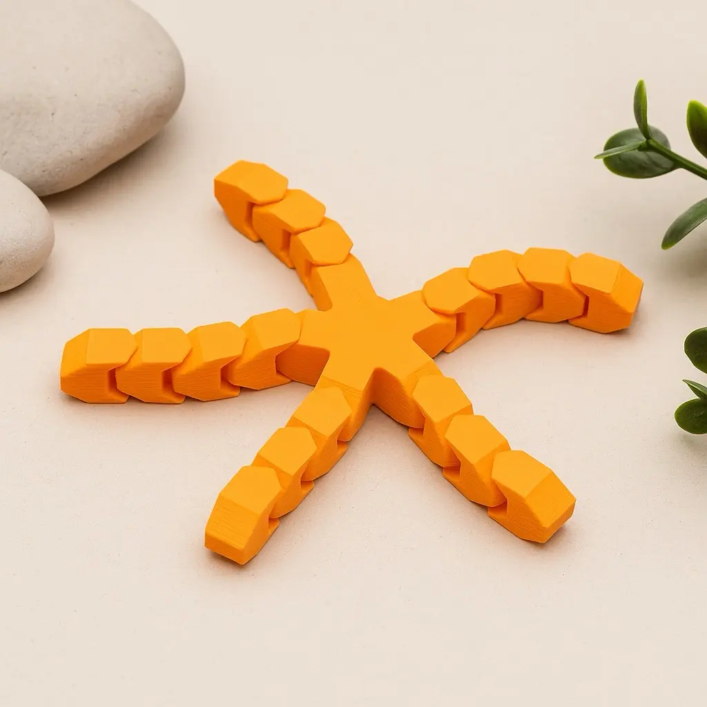 3D Printer Files | 3MF File | Articulated Fidget Starfish | Creality Cloud