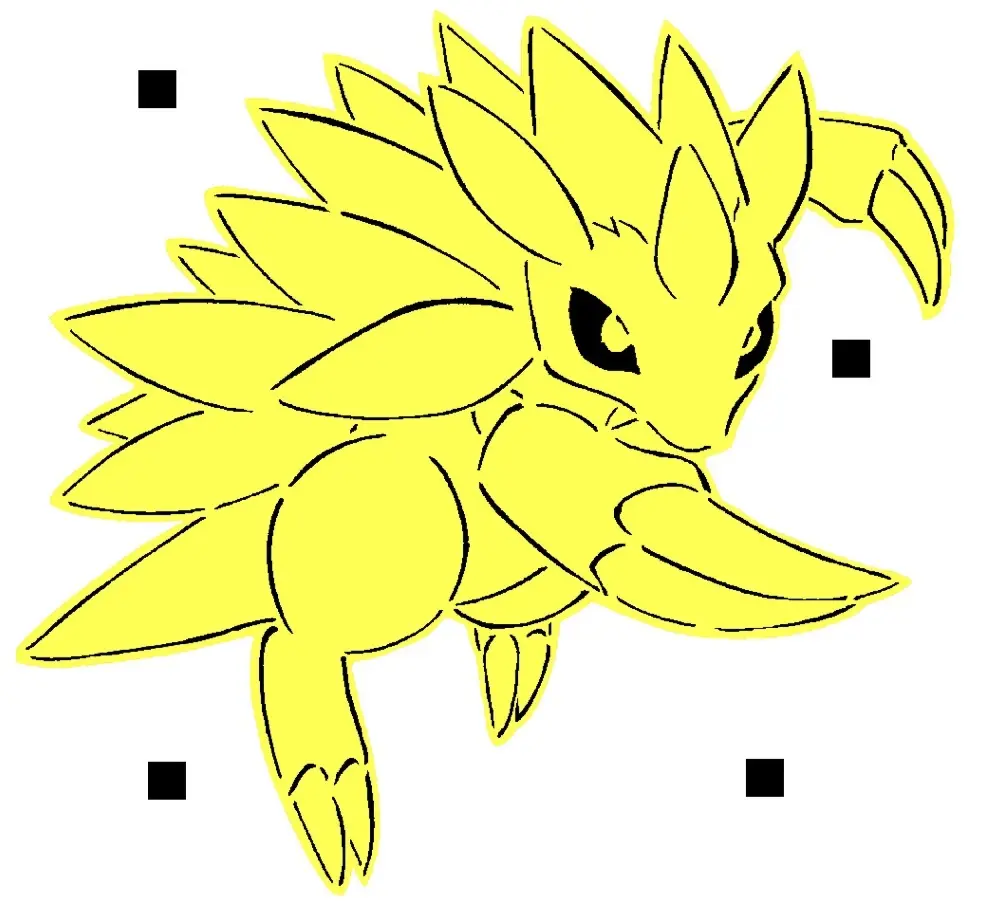 Free Digital Art STL Download - 028 Sandslash stencilby SMT_M 🦊