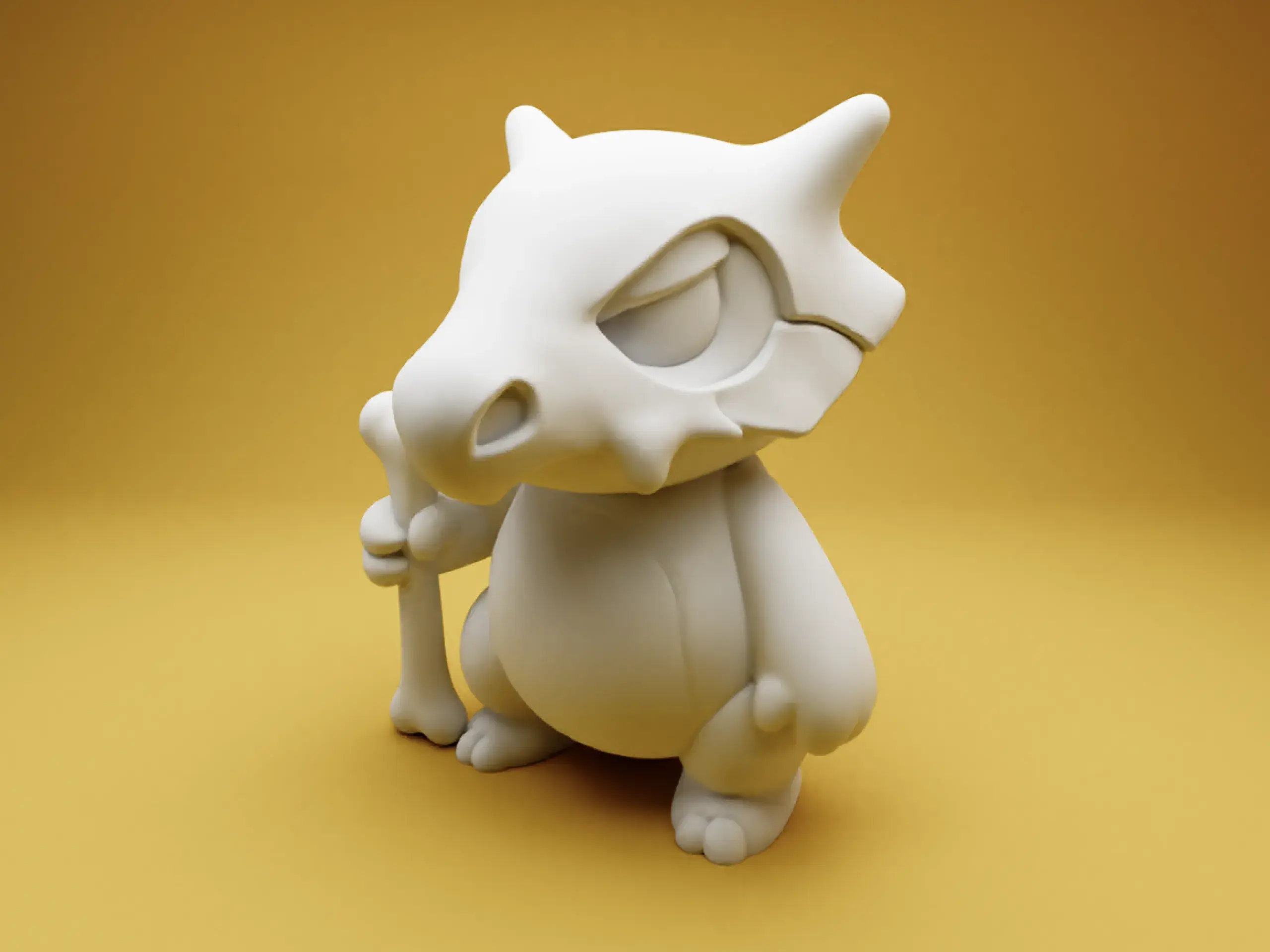 Sculptures & Artworks STL Download - Cubone-Inspired Chibi Figurine ...