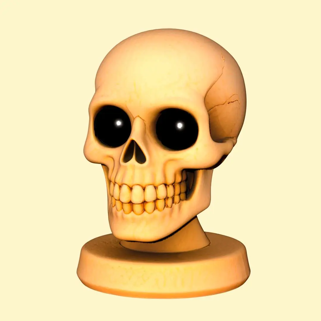 Sculptures & Artworks STL Download - Cute Scull 3D print modelby Cute ...