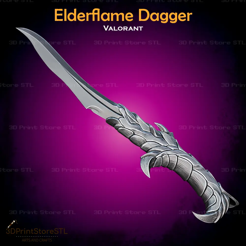 Cosplay STL Download - Elderflame Dagger Cosplay Valorant - STL Fileby ...