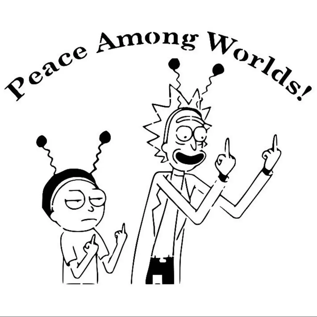 Free Other STL Download - Rick and Morty stencil 4by SMT_M 🦊