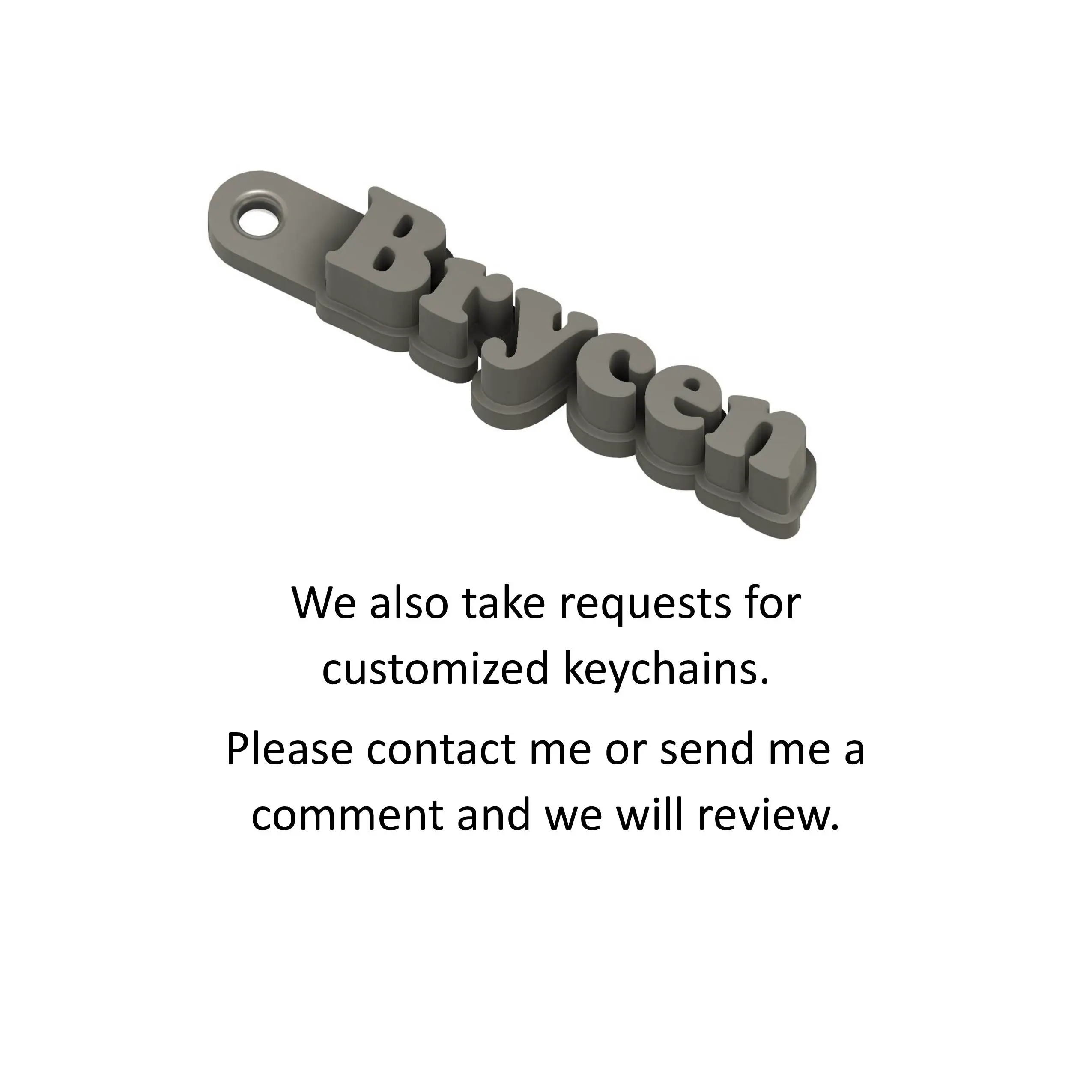 Other STL Download - Brycen Keychain / Keyringby Trash Can Guy