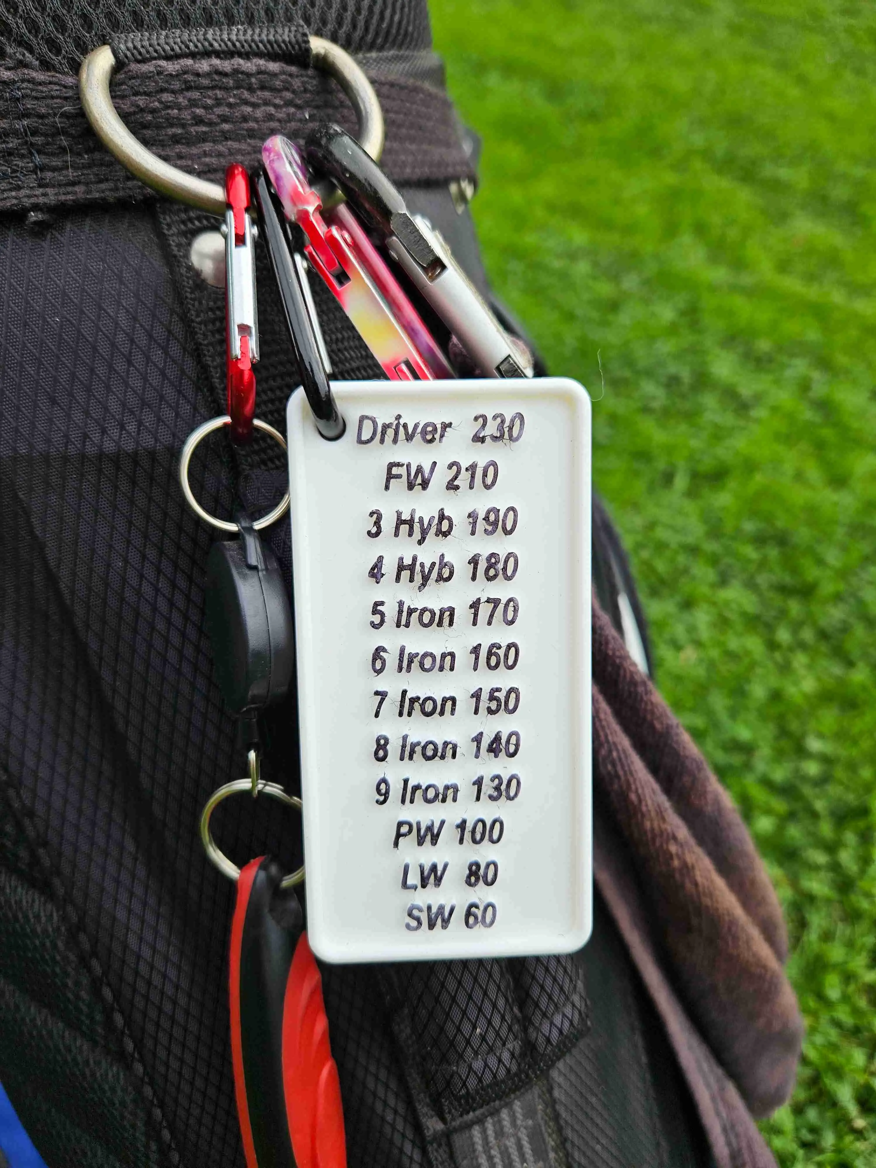 3D Printer Files | 3MF File | golf club range reference card | Creality ...