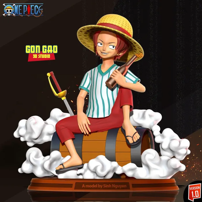 Sculptures & Artworks STL Download - Kid Shanks - One Piece Fanartby nlsinh