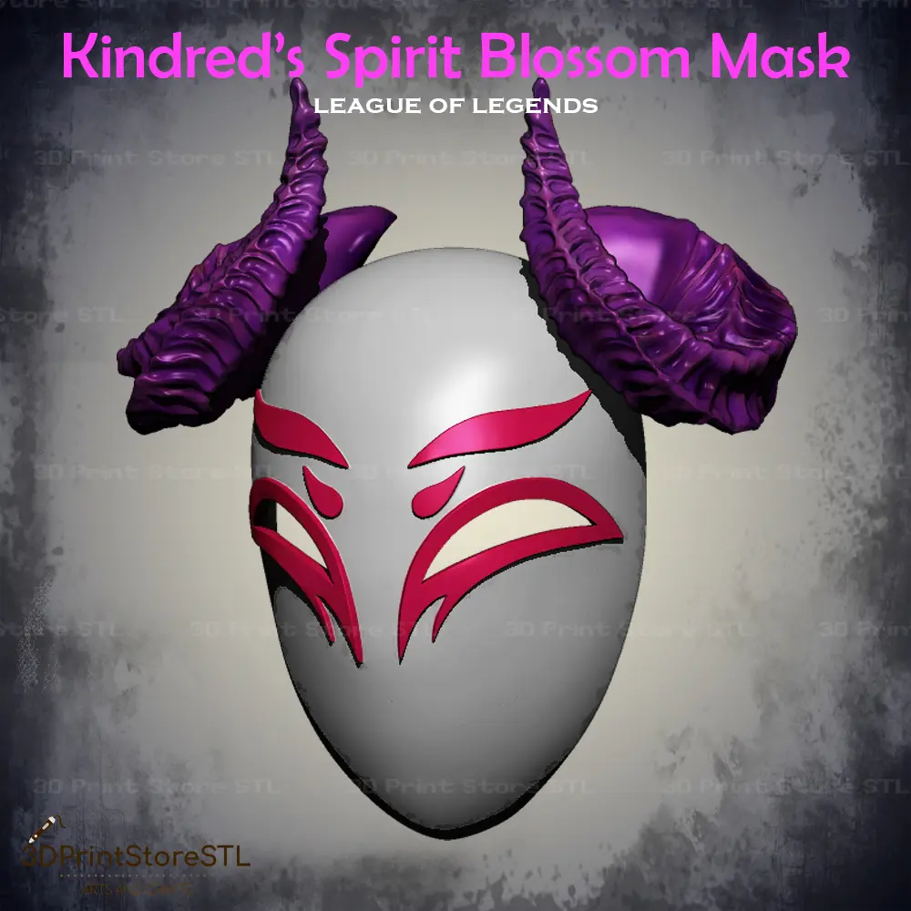 Cosplay STL Download - Kindred Mask Skin Cosplay League of Legends ...