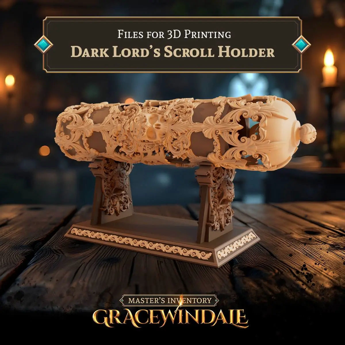 Props & Terrain STL Download - Dark Lord's Scroll Holderby Gracewindale