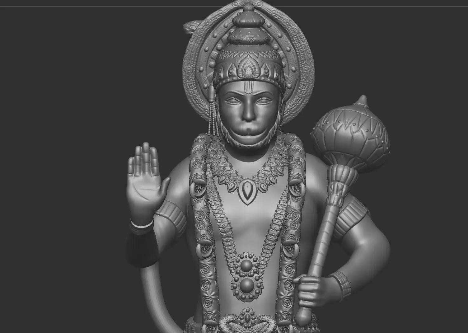 Sculptures & Artworks STL Download - Hanuman jiby KeshtoArt