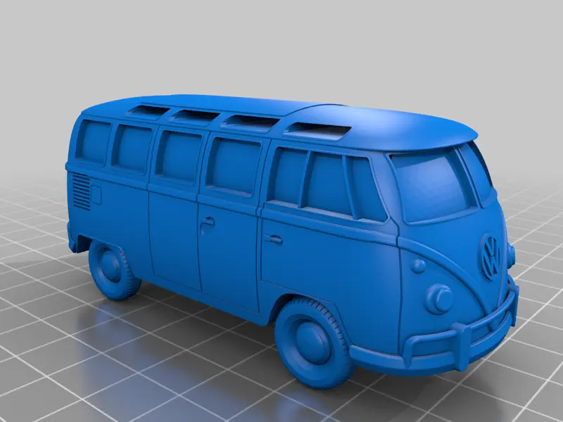 Free Other STL Download - Volkswagen Microbus (30mm scale)by SMT_M 🦊