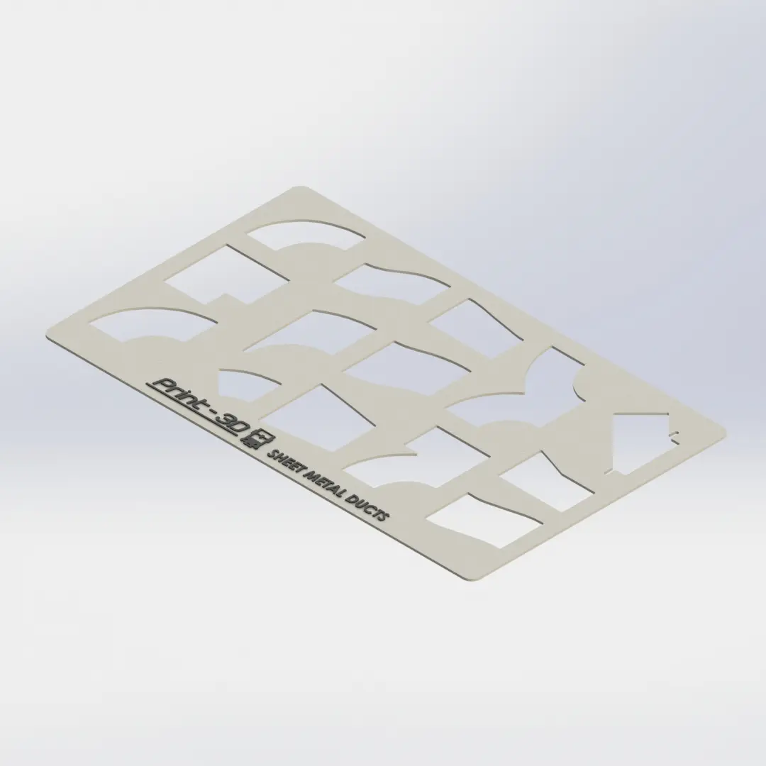 Sheet Metal Duct Work - Drawing Template | 3D models download ...