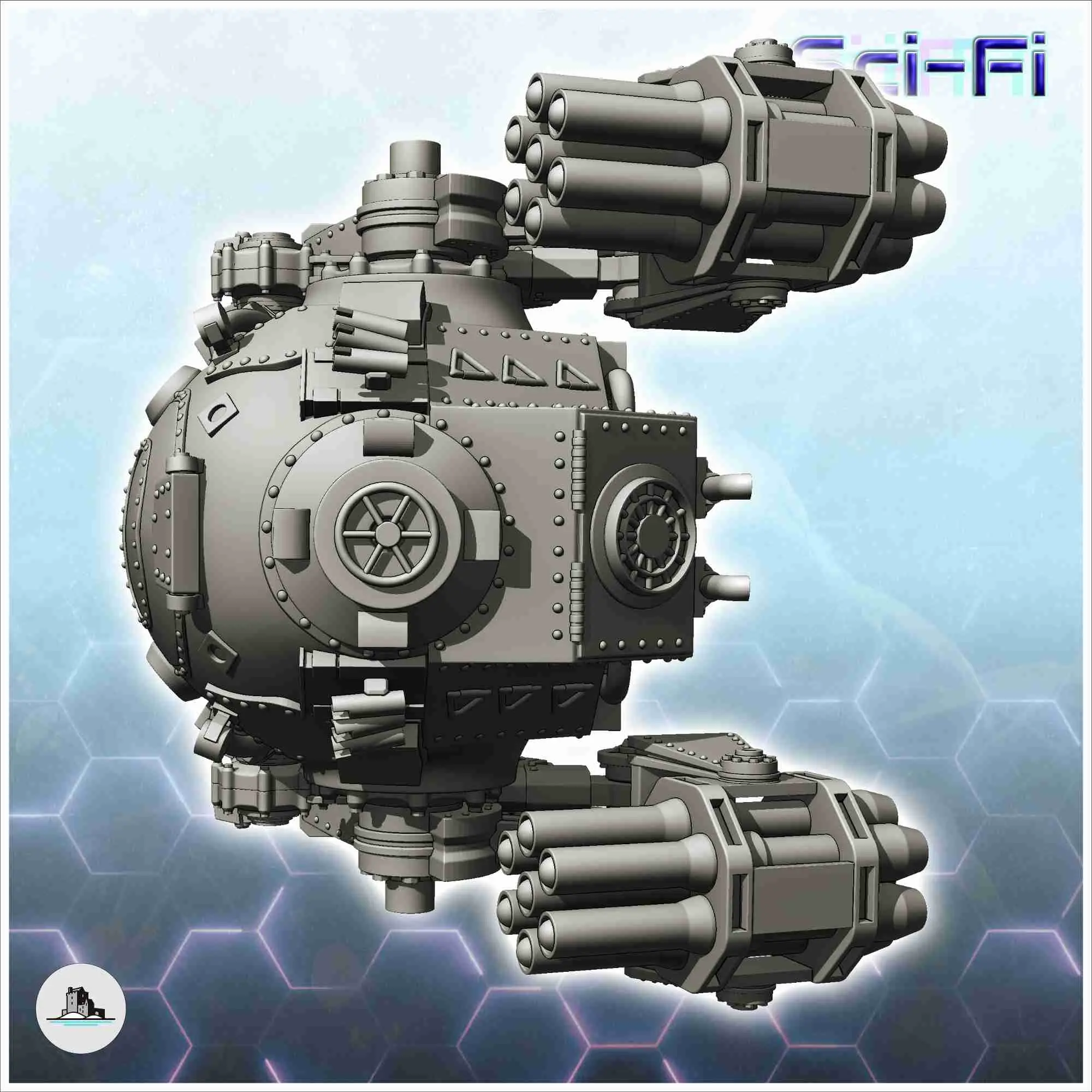 Dhinlos combat robot (27) - miniatures w40k scifi warhammer | 3D models ...