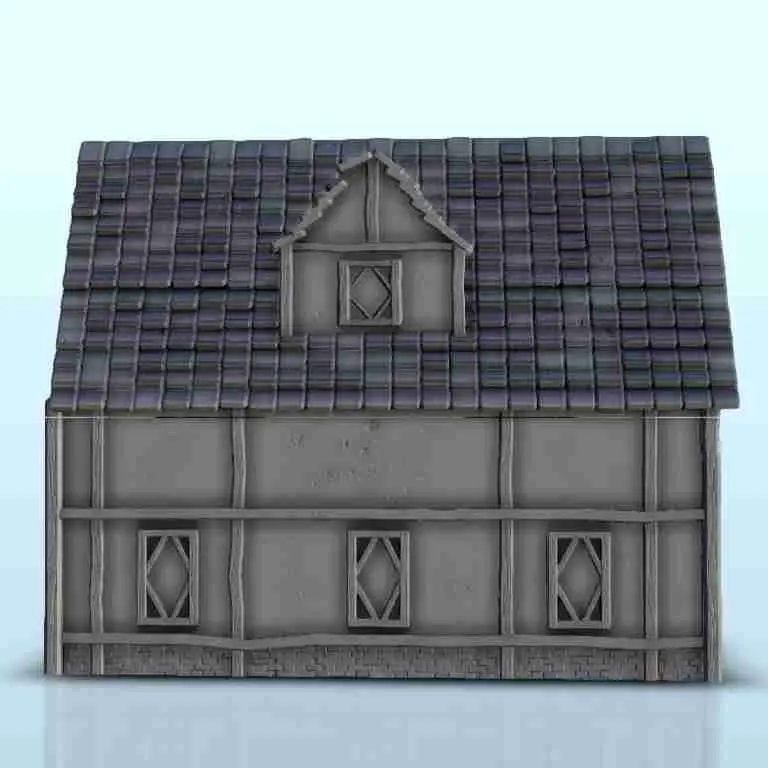 Other STL Download - Medieval house with cellar exterior entrance 4 ...