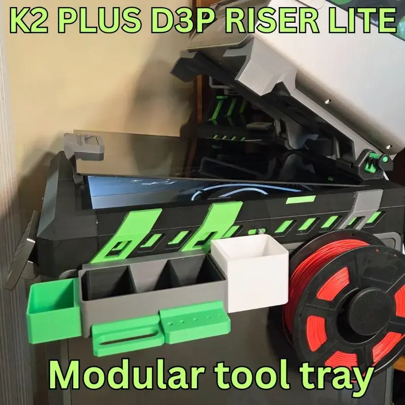 3D Printer Files | 3MF File | Modular tool tray for K2 Plus D3P riser ...