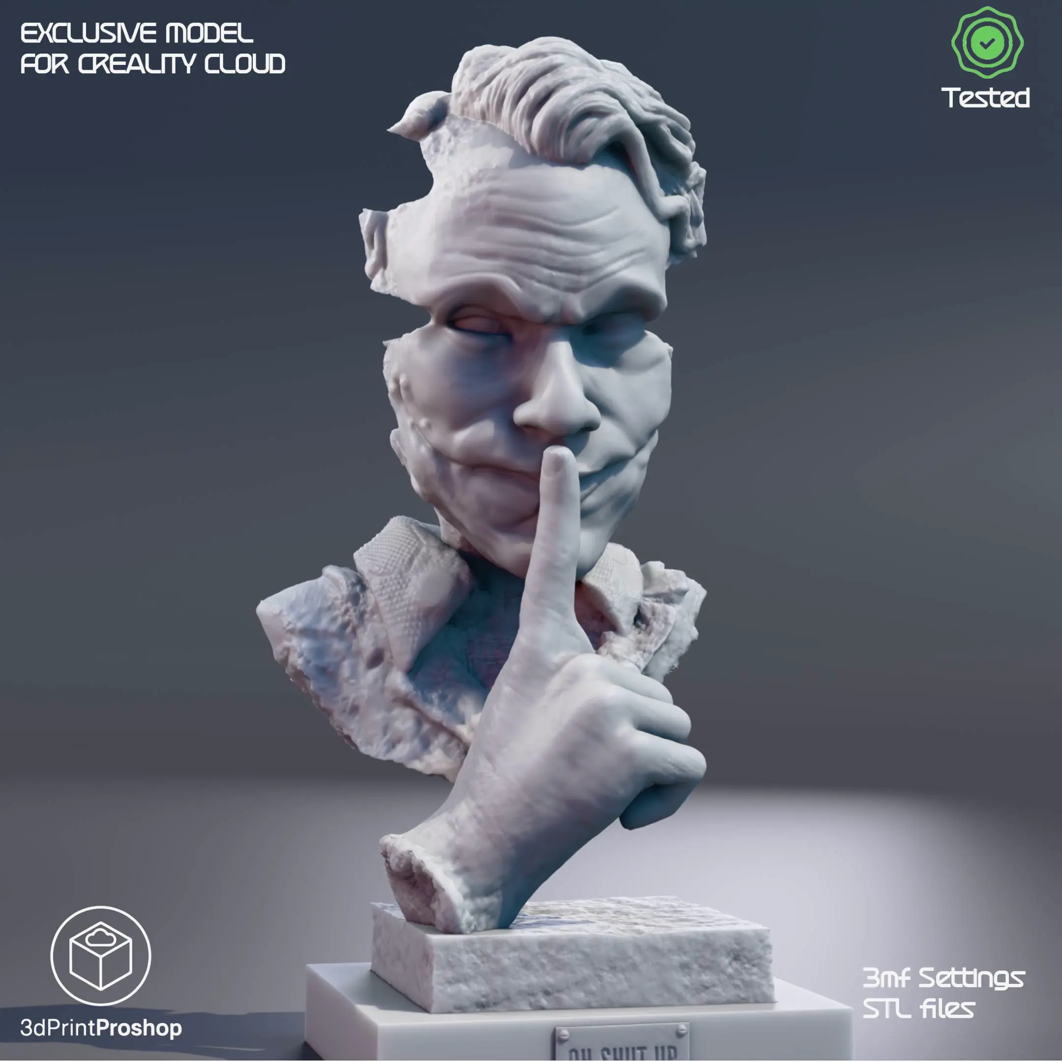Archivos de impresora 3D | Archivo 3MF | Joker Bust Decoration - Multi ...