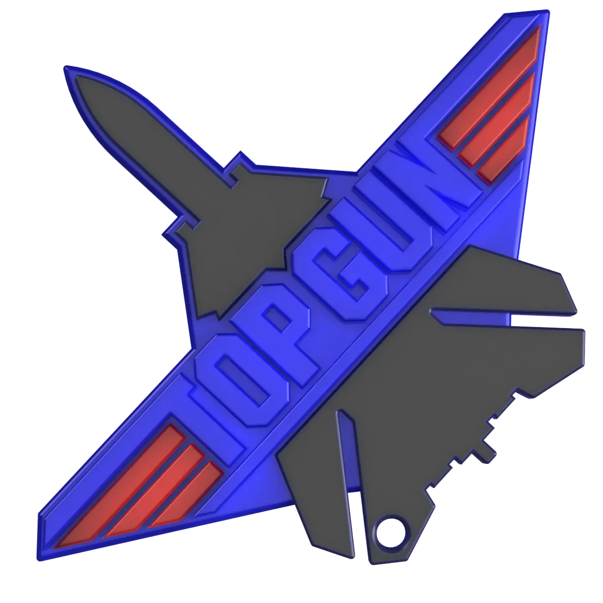 TOP GUN MULTICOLOUR KEYCHAIN - KEY TAG | 3D models download | Creality ...