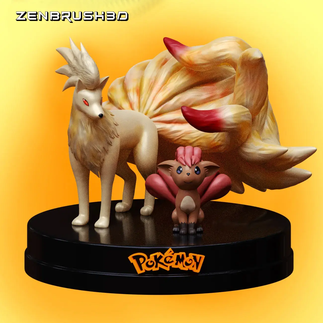Other STL Download - VULPIX & NINETALES - POKEMON 3D PRINTINGby ZENBRUSH3D