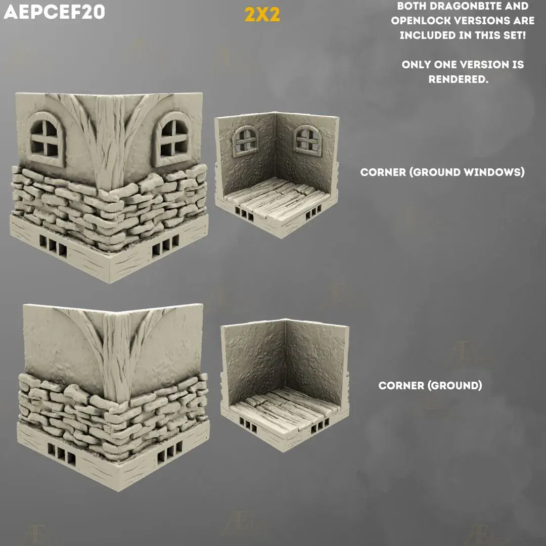 Props & Terrain STL Download - AEPCEF20 - Peaceful Villageby Aether Studios