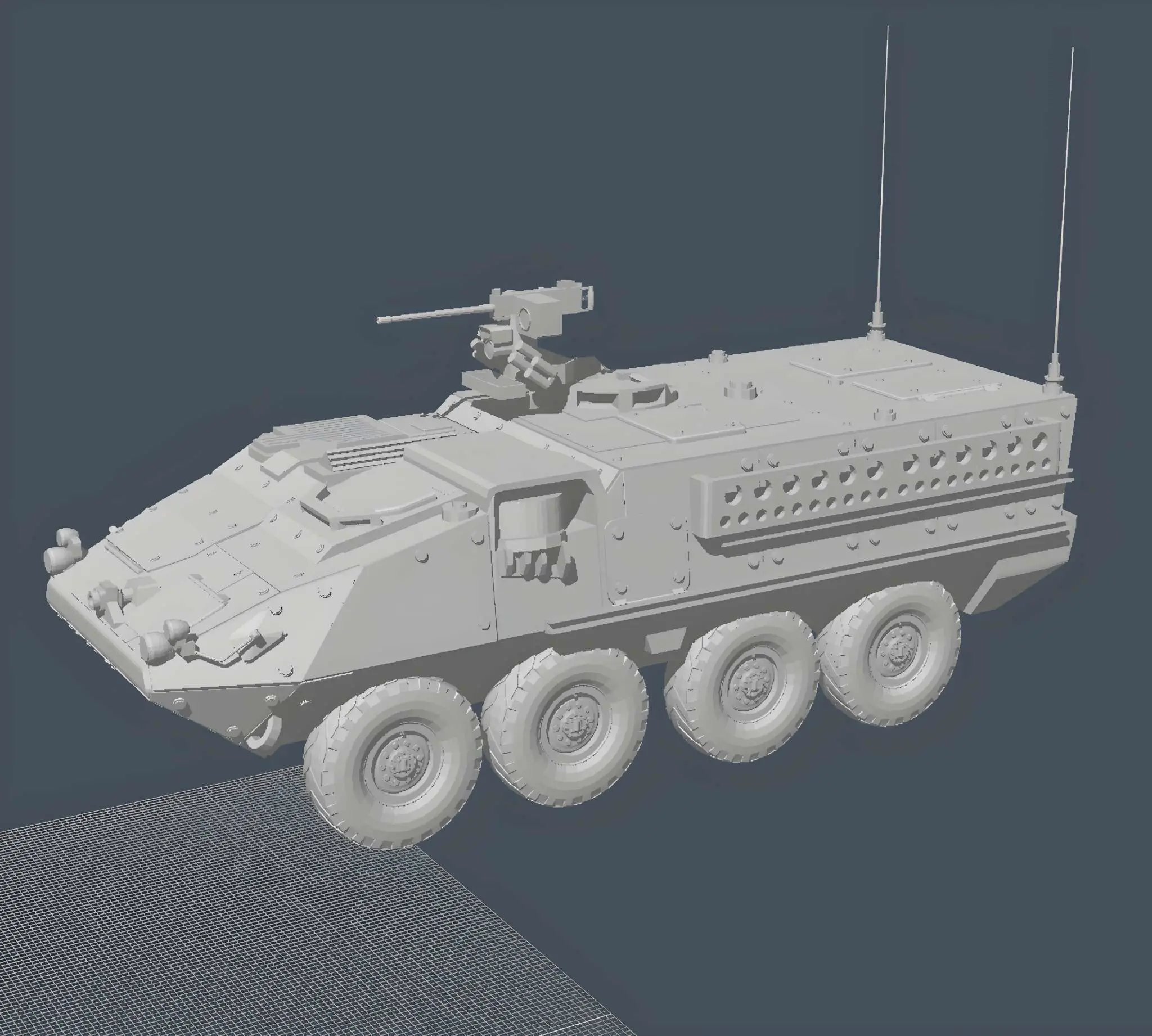 Vehicles & Machinery STL Download - stryker apc 8x8 Armored vehicleby ...