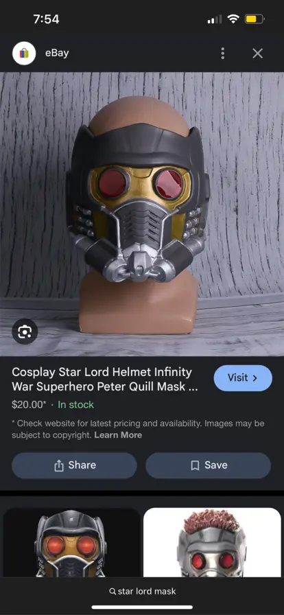 Free Cosplay STL Download - Star Lord Helmet (Sliced) WPeterson1213by ...