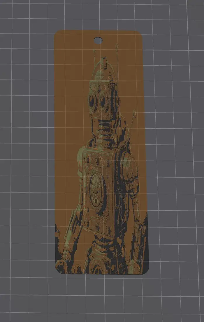 3D Printer Files | 3MF File | Steampunk Robot Bookmark 02 | Creality Cloud