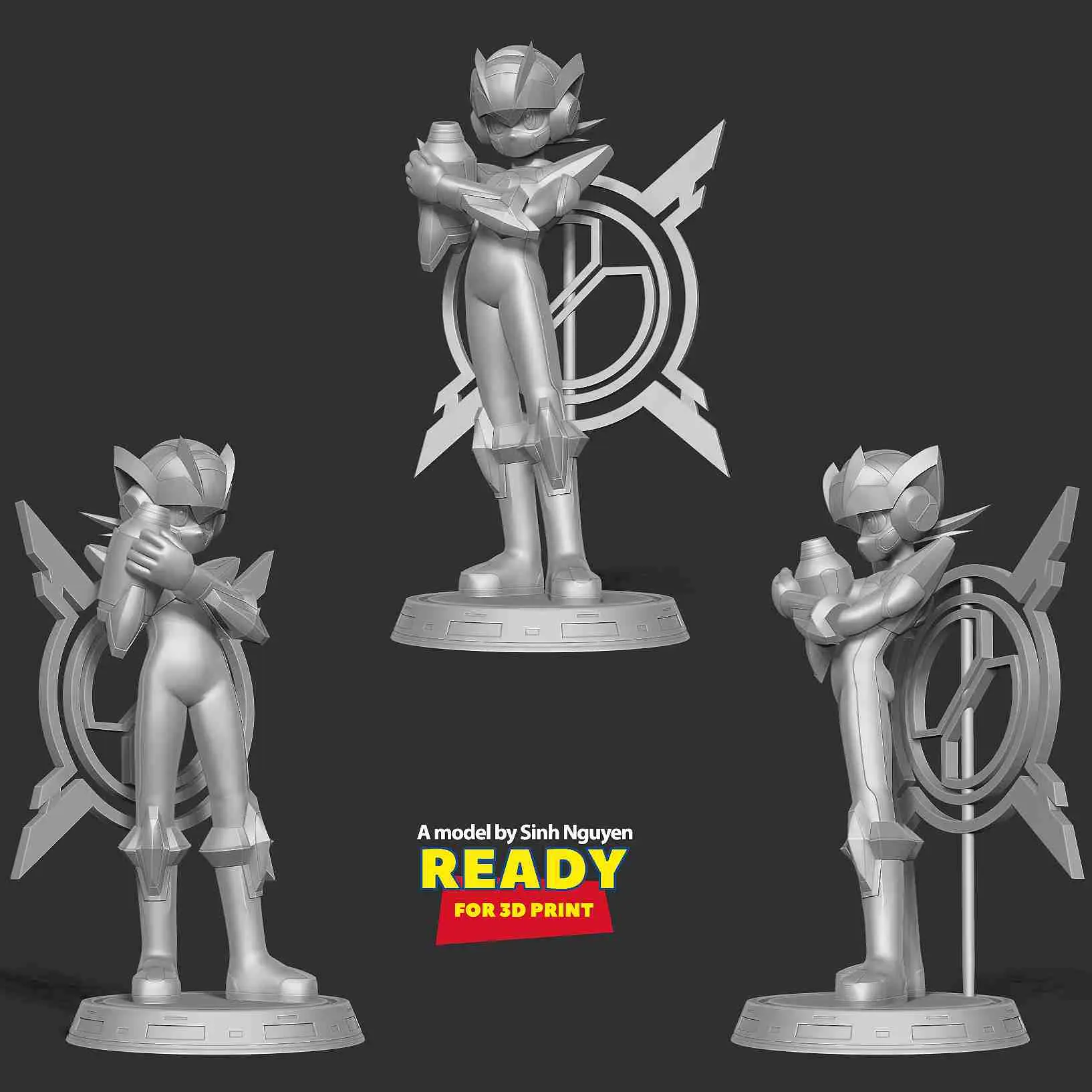 Characters & Creatures STL Download - Mega Man X DiVEby nlsinh