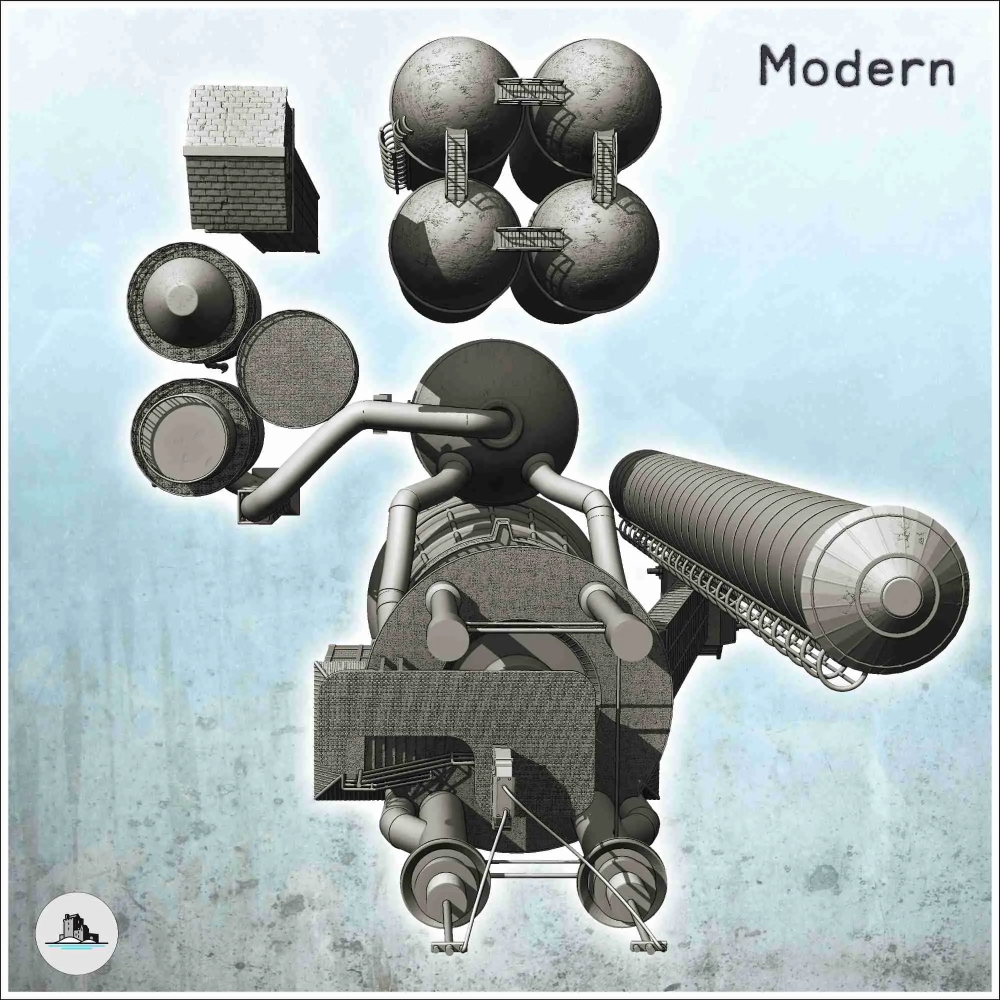 Industrial Design & Prototypes STL Download - Large modern industrial ...