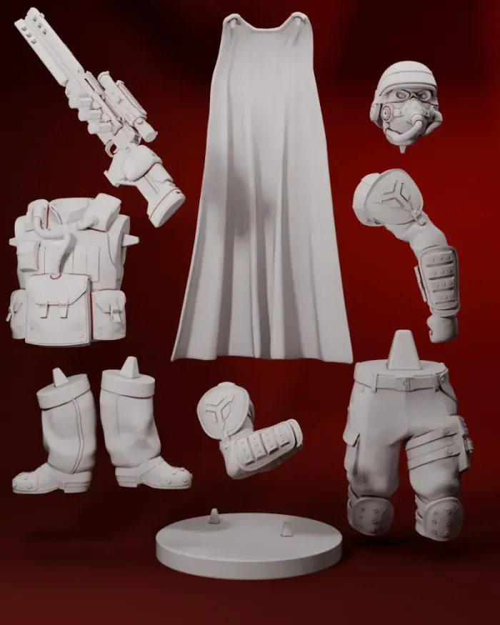 Characters & Creatures STL Download - HELLDIVER SOLDIER AC-1 ...