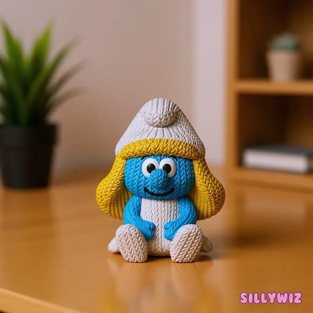 Characters & Creatures STL Download - The Smurfs - Smurfette knitted ...