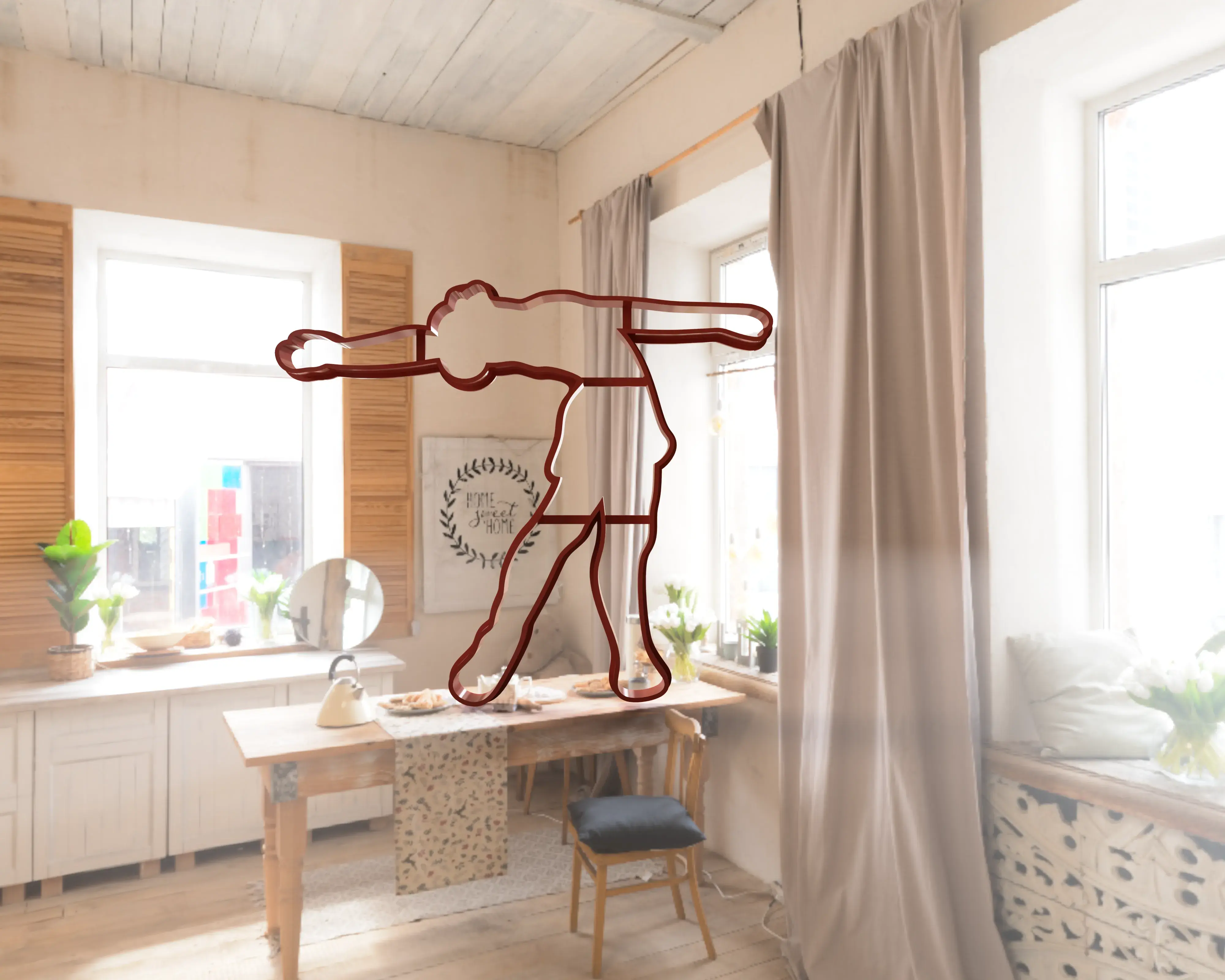 Free Home Decorations & Ornaments STL Download - Dancer cookie cutter ...