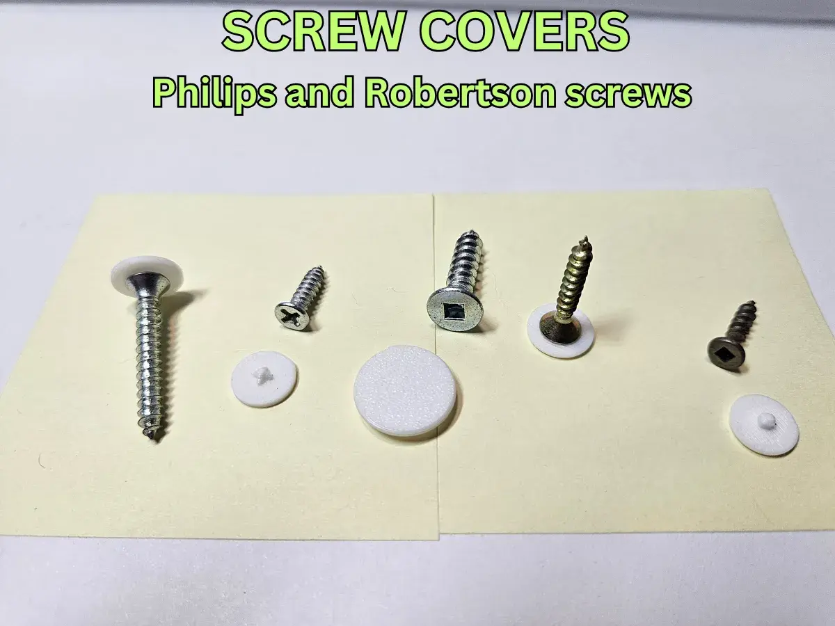 3D Printer Files | 3MF File | Phillips and Robertson screw covers ...