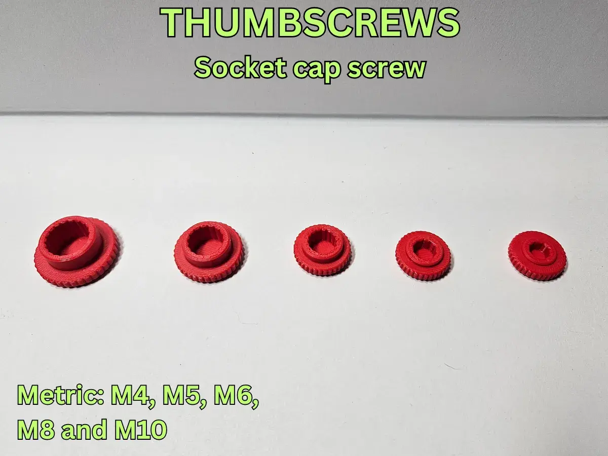Archivos de impresora 3D | Archivo 3MF | Thumb screws for socket cap ...