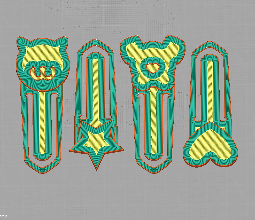 Stationery & Learning Tools STL Download - Paper Clip Small Setby ...