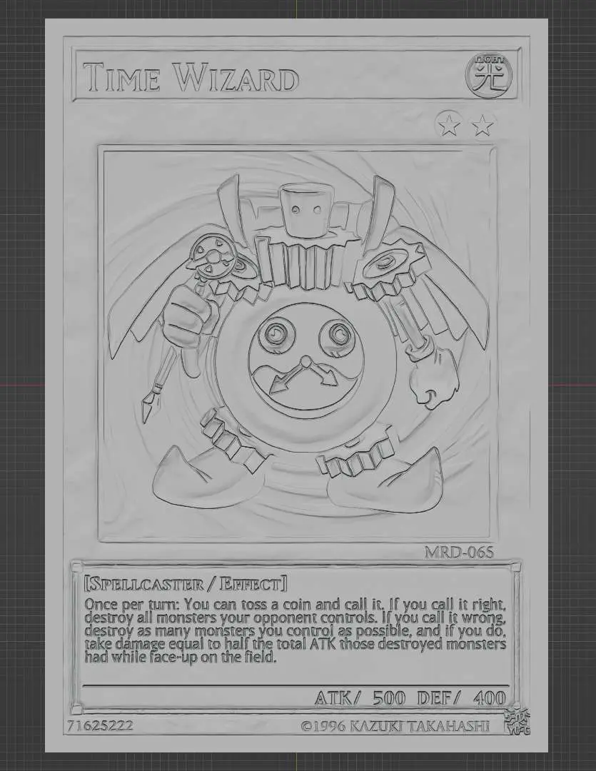 Time wizard-Yugioh card | 3D models download | Creality Cloud