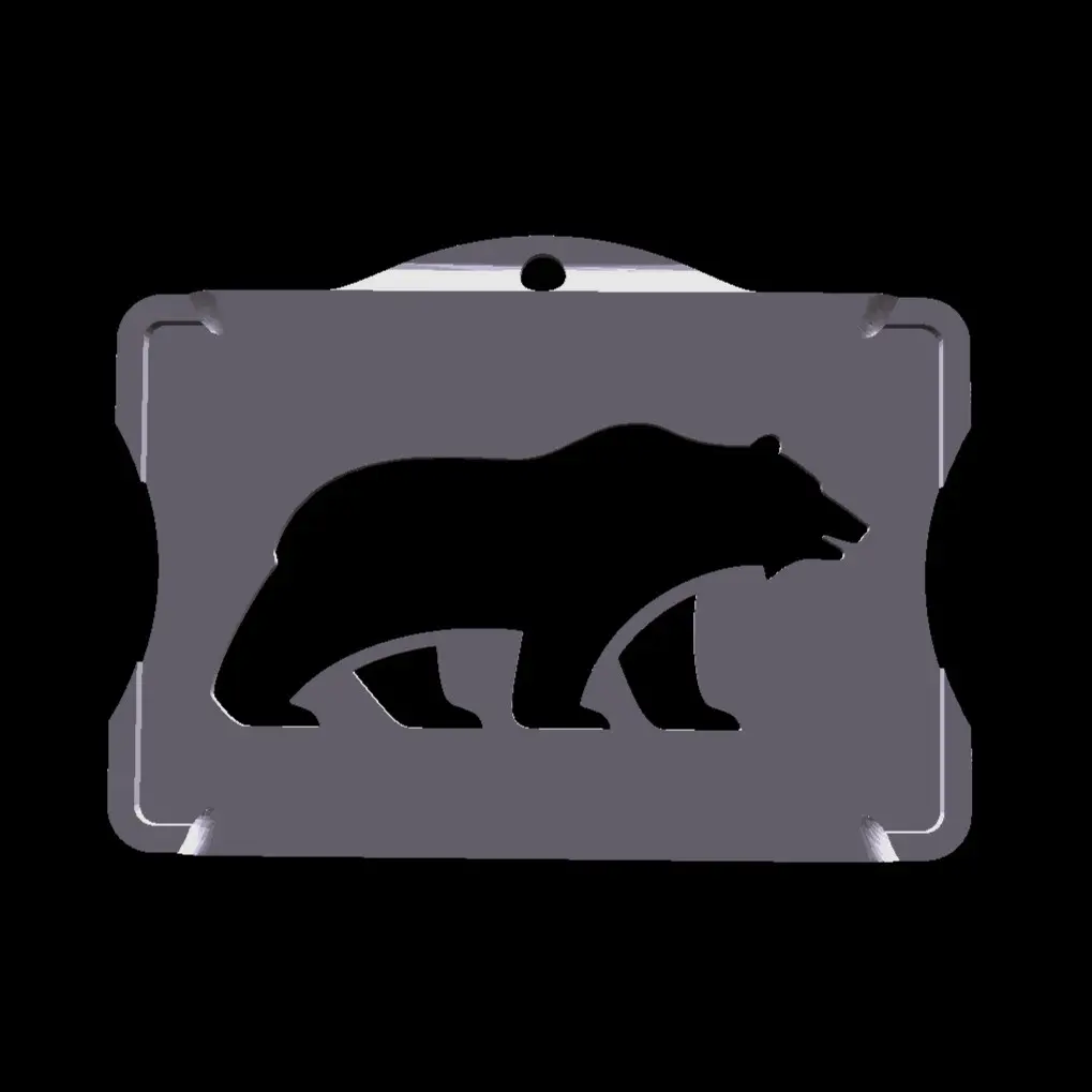 Badges & Coins STL Download - LUCID bear ID holderby Creathings3D