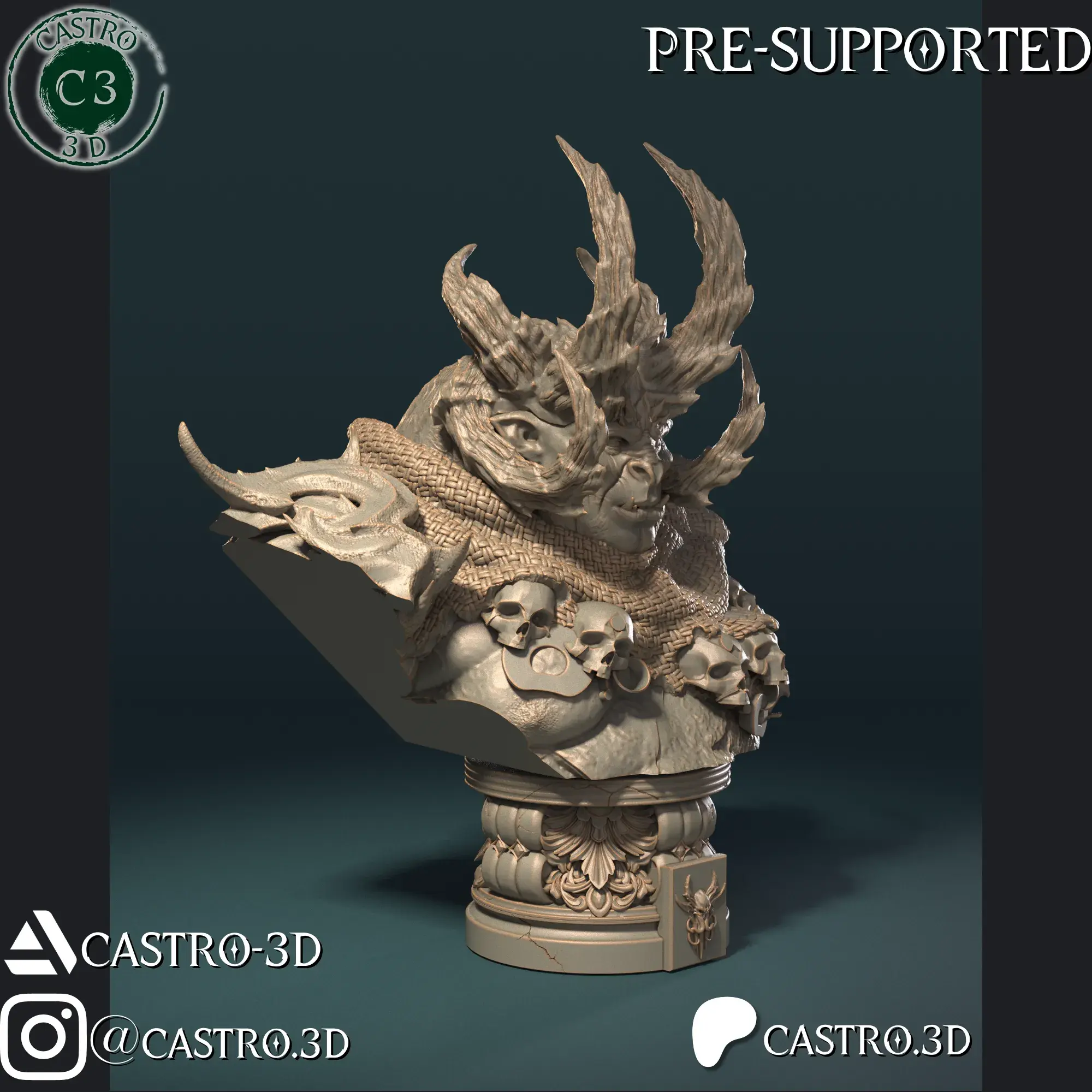 Board Games & Card Games STL Download - Yurgir the Orthon - BG3 Bust ...