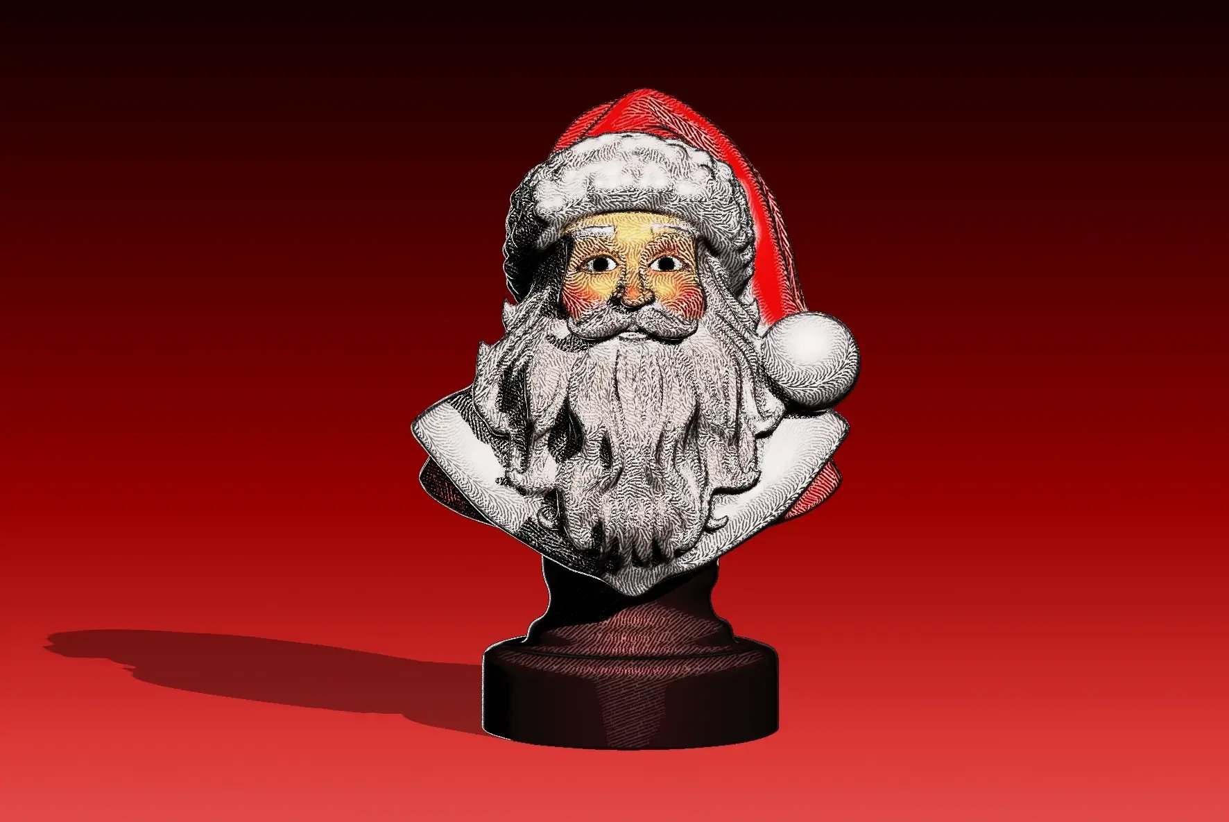 Other STL Descarga - Santa Claus Bust - Yimpres3D