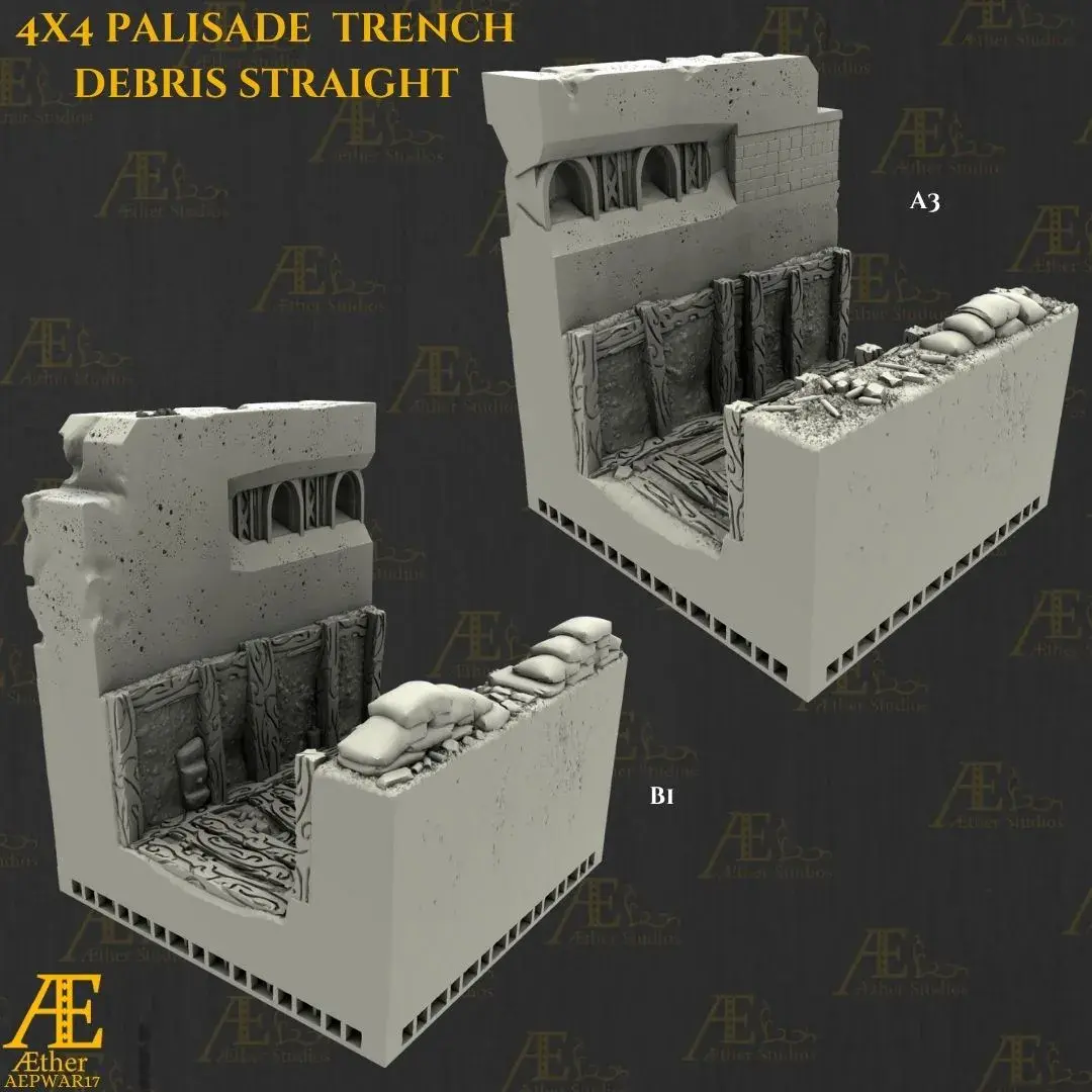 Props & Terrain STL Download - AEPWAR17 - War Palisadesby Aether Studios