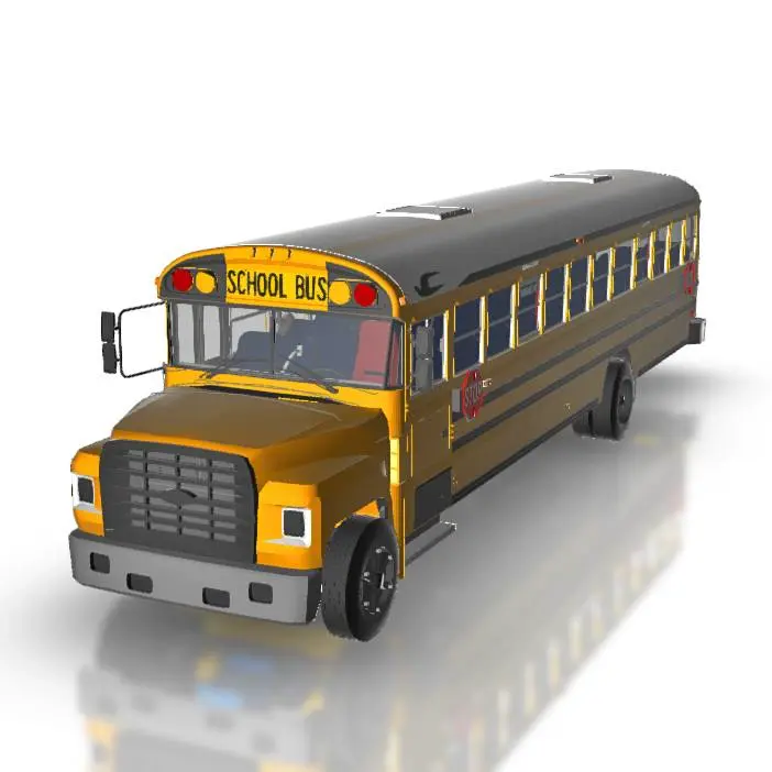 Vehicles & Machinery STL Download - Blue Bird Conventional school bus ...