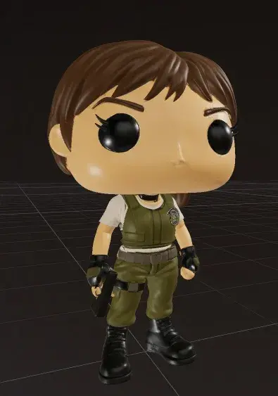 Free Characters & Creatures STL Download - Rebecca Chambers Funkoby Acgames