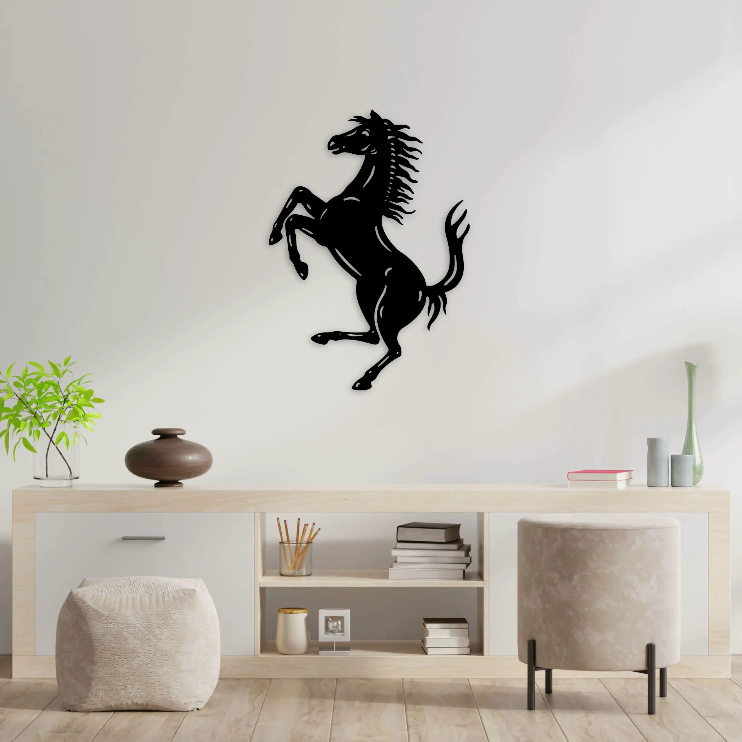 Home Decorations & Ornaments STL Download - Ferrari Logo Wall Artby ...