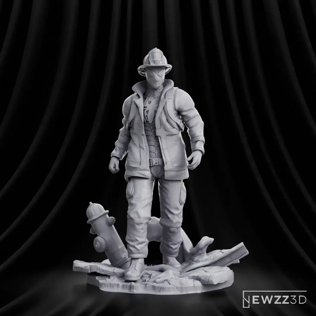 Characters & Creatures STL Download - Firefighter Spider-Manby Newzz3D