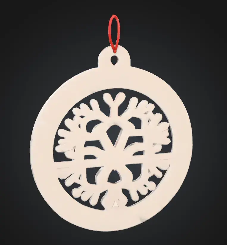 3D Printer Files | 3MF File | christmas ball - snowflake | Creality Cloud